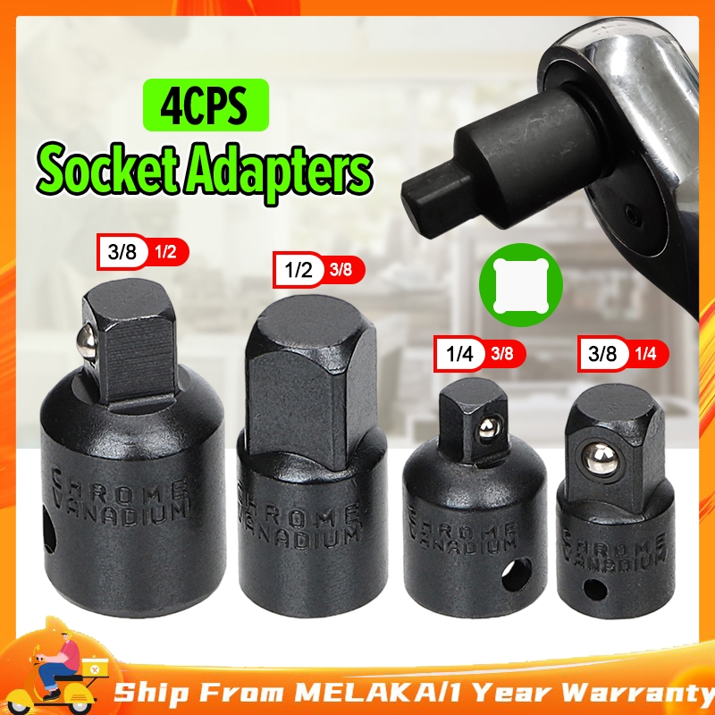 4PCS Black Impact Socket Drive Adaptor Universal Socket Converter 1/2 ...