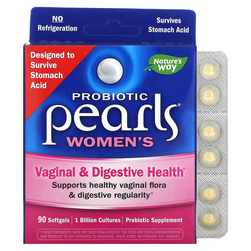 Nature's Way, Probiotic Pearls Women's, Vaginal & Digestive Health, 30 ...