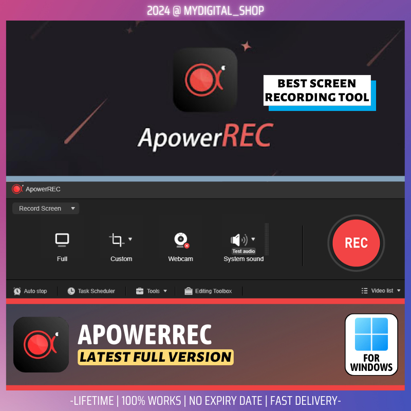 [Windows] ApowerREC 2024 v1.7.3.7 | Best Screen Recording Tool | Full Version | Lifetime 100% ...