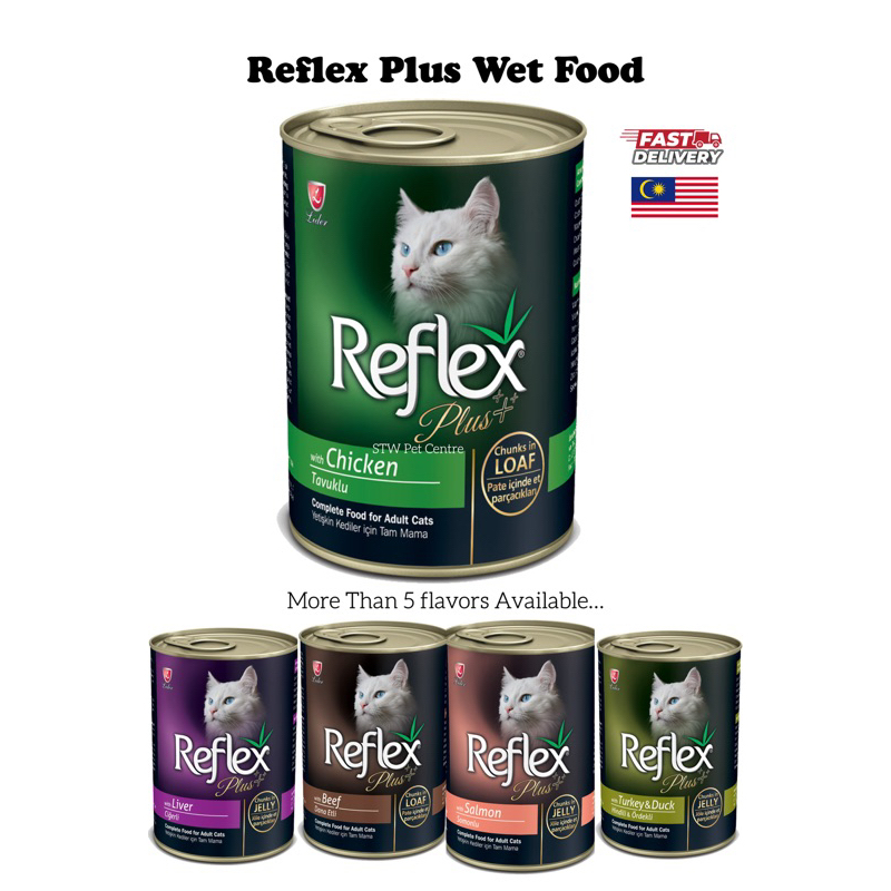 Reflex Plus Cat Wet Food 400g Beef Chicken Turkey Duck Salmon Liver