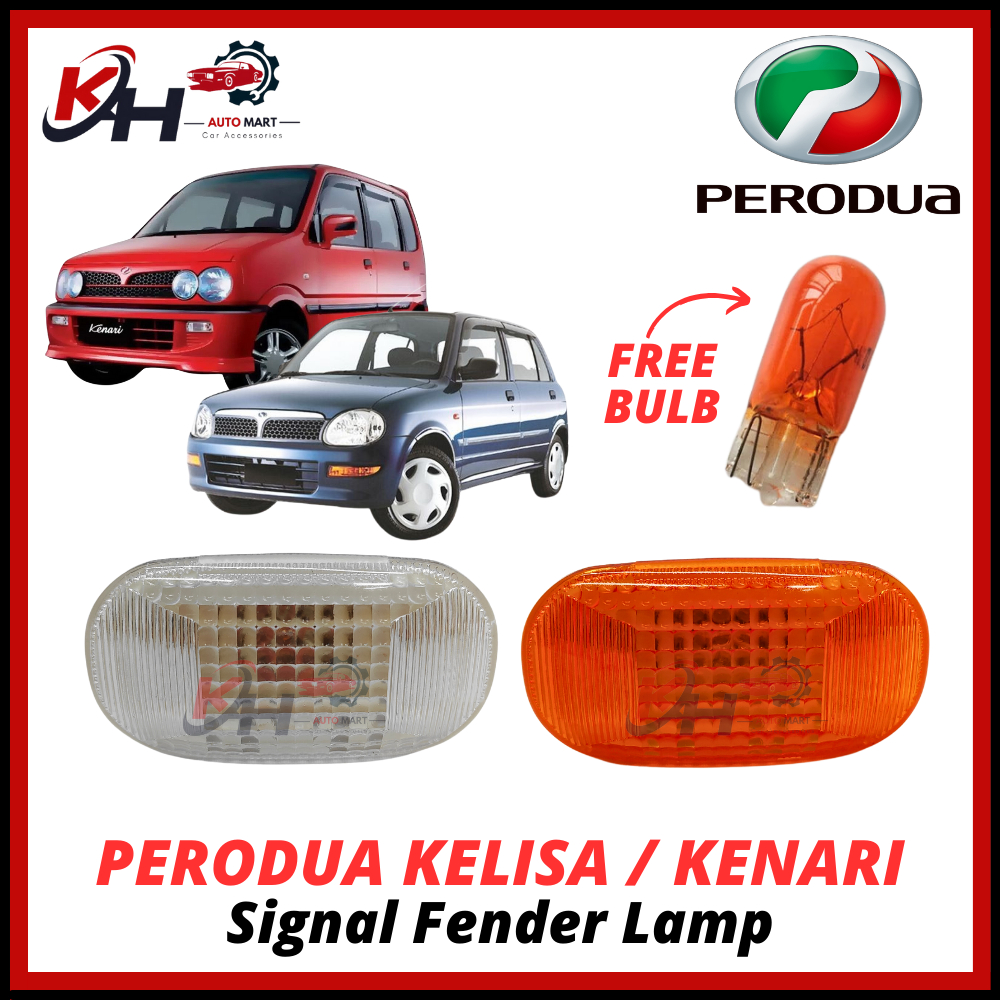 PERODUA KELISA / KENARI Signal Light Fender Lamp (WHITE / ORANGE) 12V ...