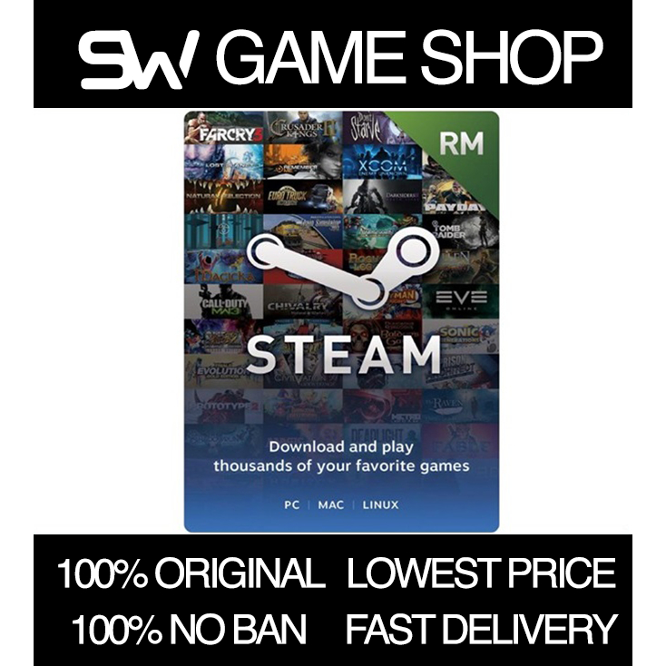 [MY] Steam Wallet Malaysia Games Gift Card Code MYR PC Handheld [Auto ...