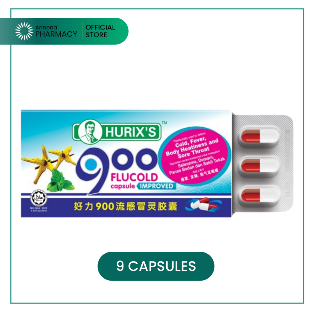 HURIX'S 900 Flucold Capsule Improved ( 9's ) | Shopee Malaysia