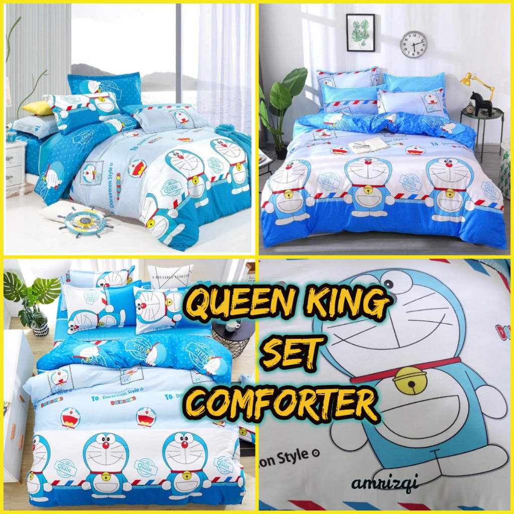 Cadar Doraemon Anime Cartoon 5in1 Super Single / 7in1 Queen King ...