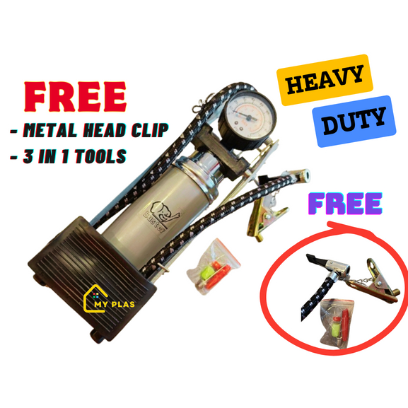 Heavy Duty Foot pump Bicycle,Motor,Ball Hi Volume Foot Pump/Pam Angin ...