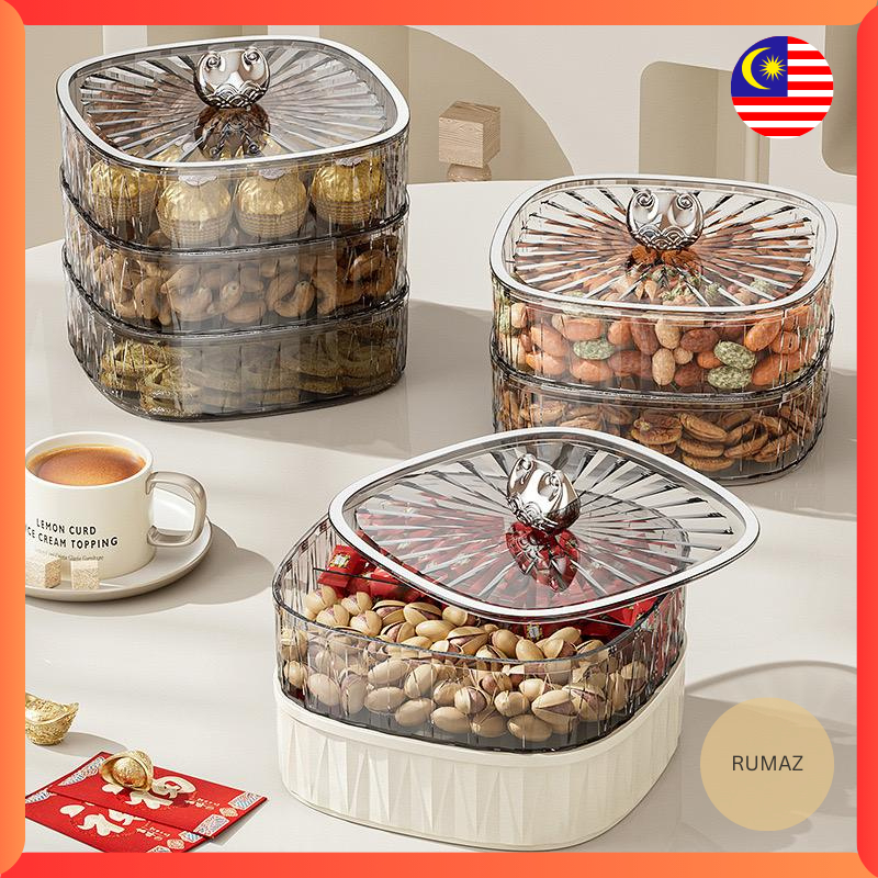 Multi-Layer Candy Box Cookies Snacks Peanuts Dried Food Storage Tray ...