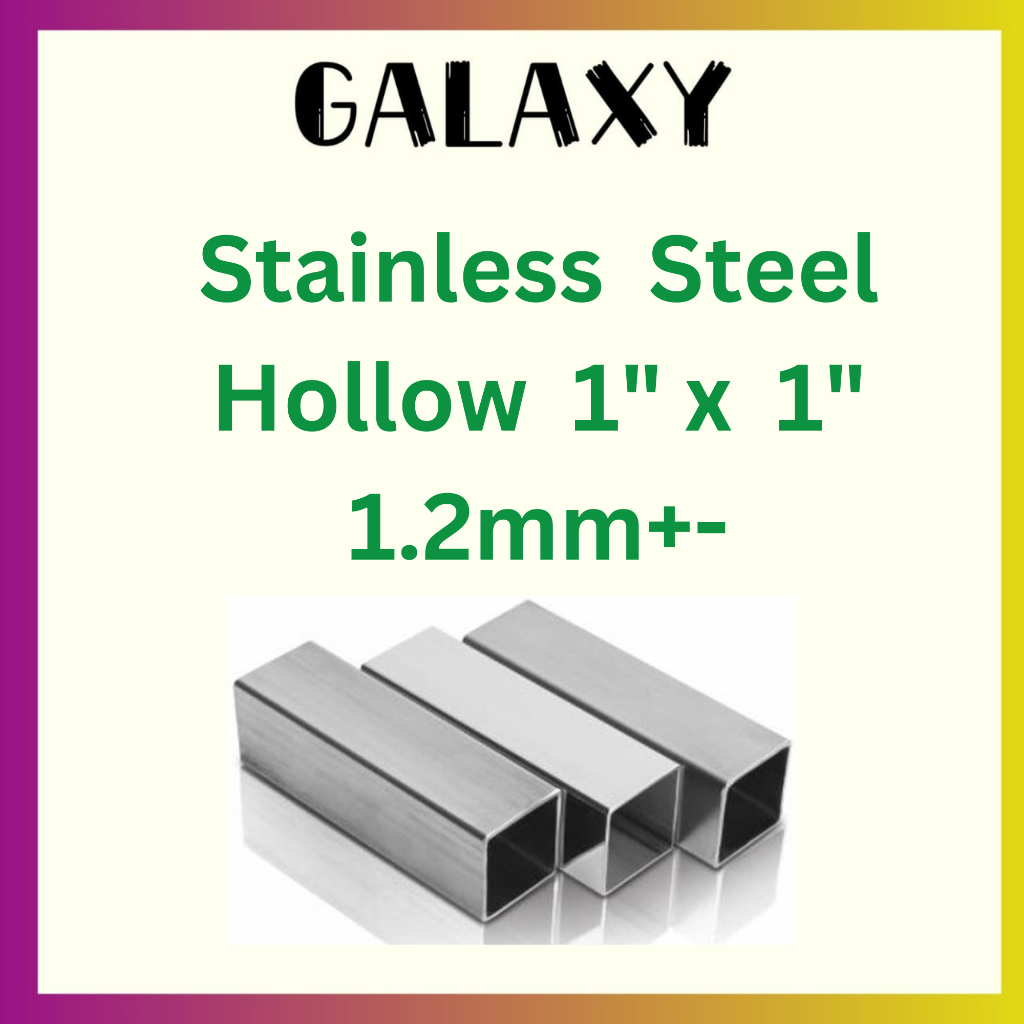 Stainless Steel 304 Hollow Tube 1" x 1" x 1.2mm+- Tickness / Stainless ...