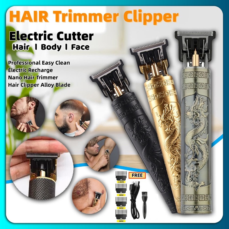 Ready Stock🇲🇾Electric Hair Trimmer Clipper Cordless Rechargeable ...