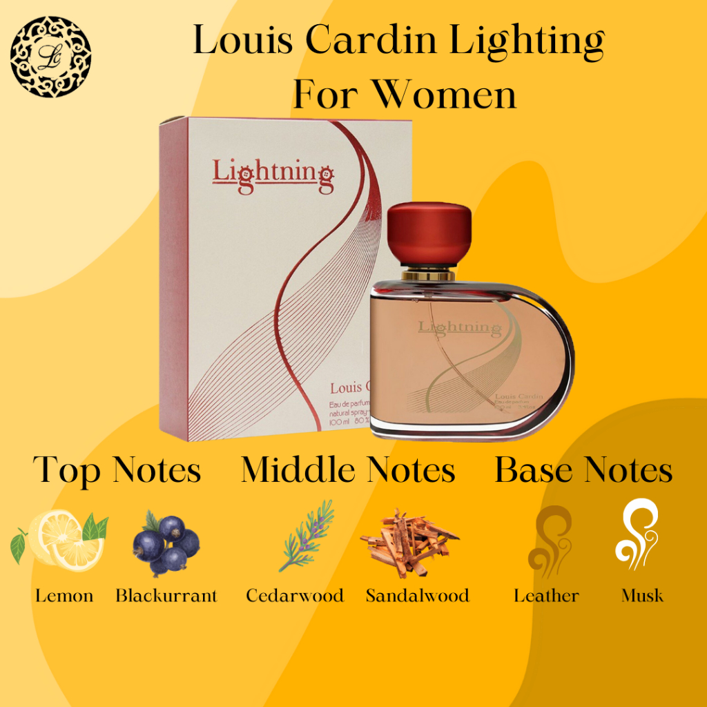 Louis Cardin Lightning For Women edp 90ml PERFUME | Shopee Malaysia