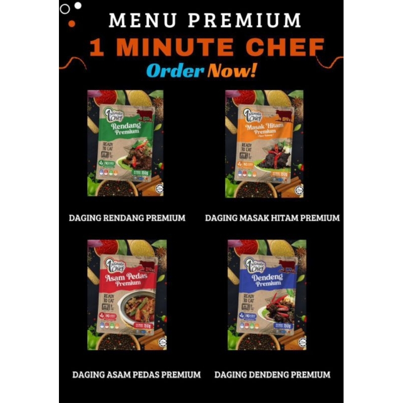 TRAVEL PACK 1 MINUTE CHEF PACK READY TO EAT DAGING | Shopee Malaysia