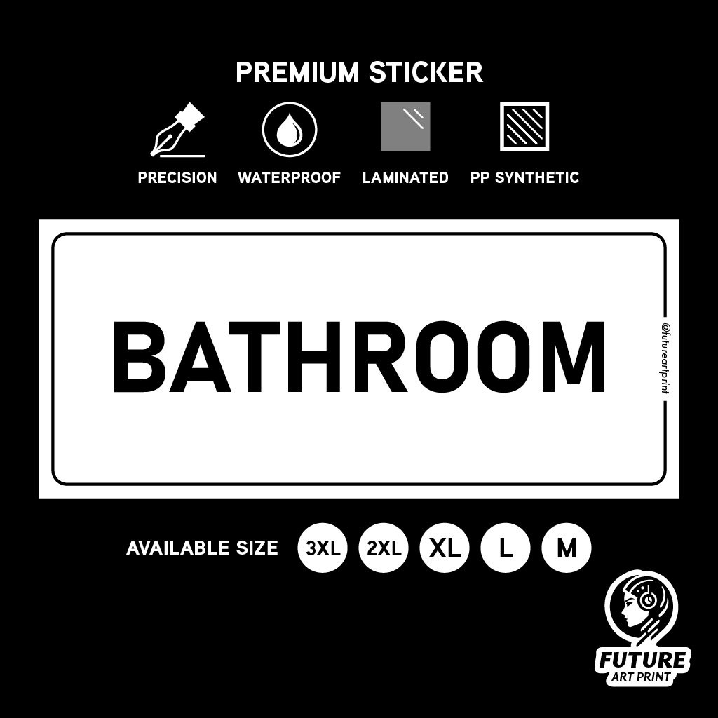 Bathroom. Bilik Mandi Tandas. Toilet Restroom Washroom. Premium Sticker ...