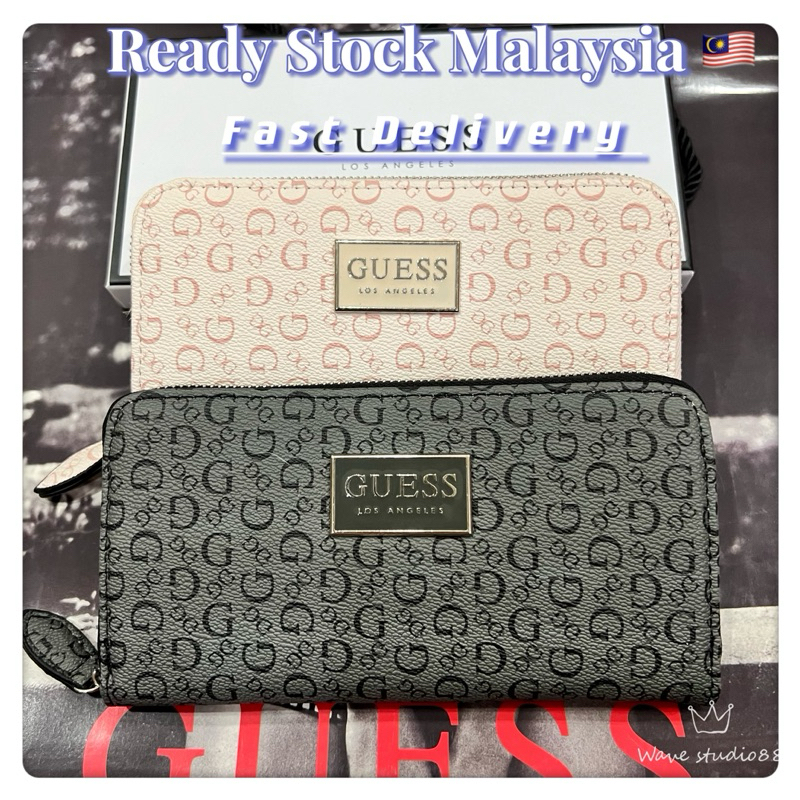 🇲🇾🔥READY STOCK MALAYSIA🔥Guess Factory Women's Zip around Long Wallet ...