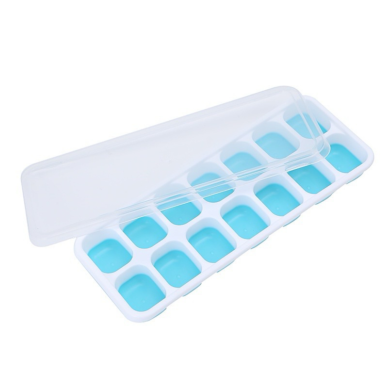 Baby Food Storage Ice Cube Tray Silicone with Lid Ais Tray Ais Batu ...
