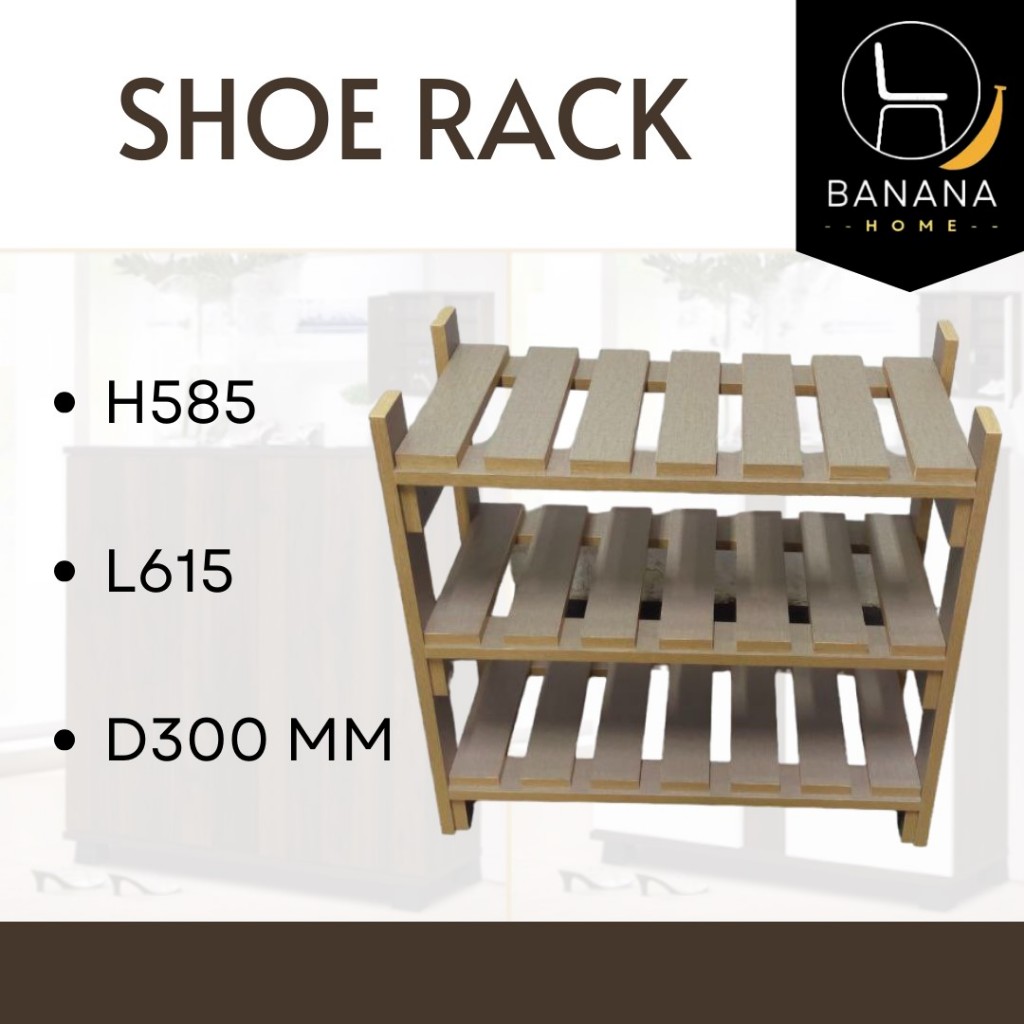 OPEN SHOE RACK 3 TIER RAK KASUT KAYU 3 TINGKAT MURAH & KUKUH | Shopee ...