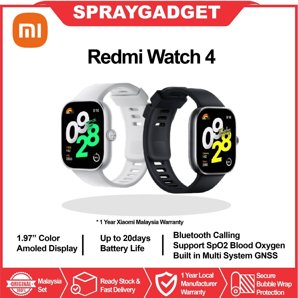 Xiaomi Redmi Watch 4 Smartwatch -1.97"inch Display , 20days Battery ...