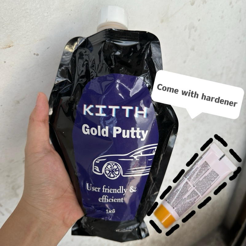 Kitth Gold putty 1kg with hardener set | Shopee Malaysia