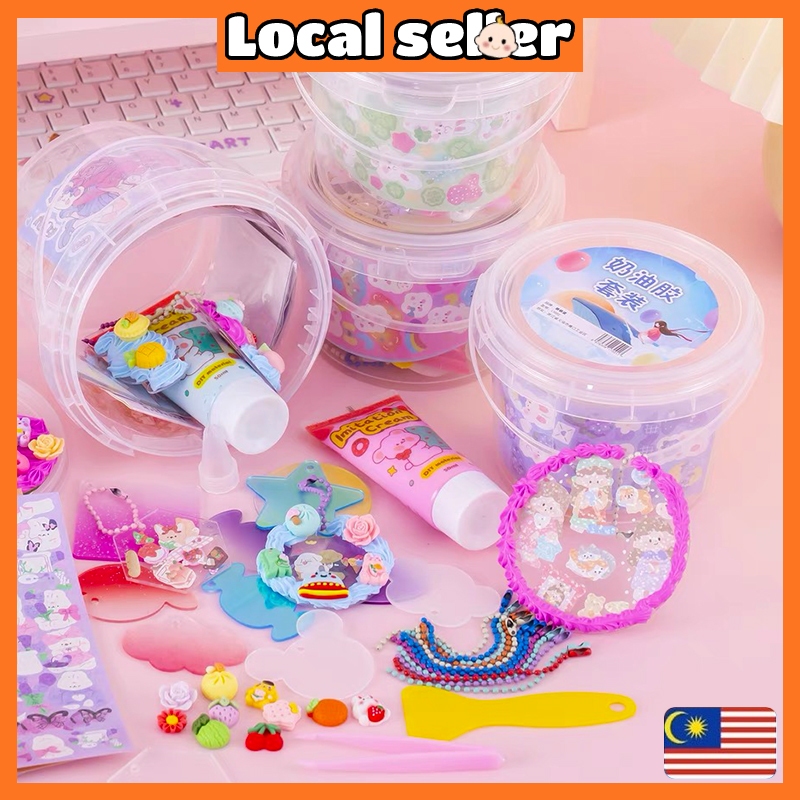 Aikoky 99PCS DIY Guka Cream Glue Children's Gift Girl Toy DIY Girl Cute ...