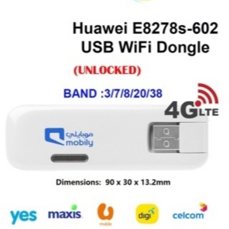 (Modified) Huawei E8278 e8278s602 4G WINGLE USB Modem Portable Hotspot ...