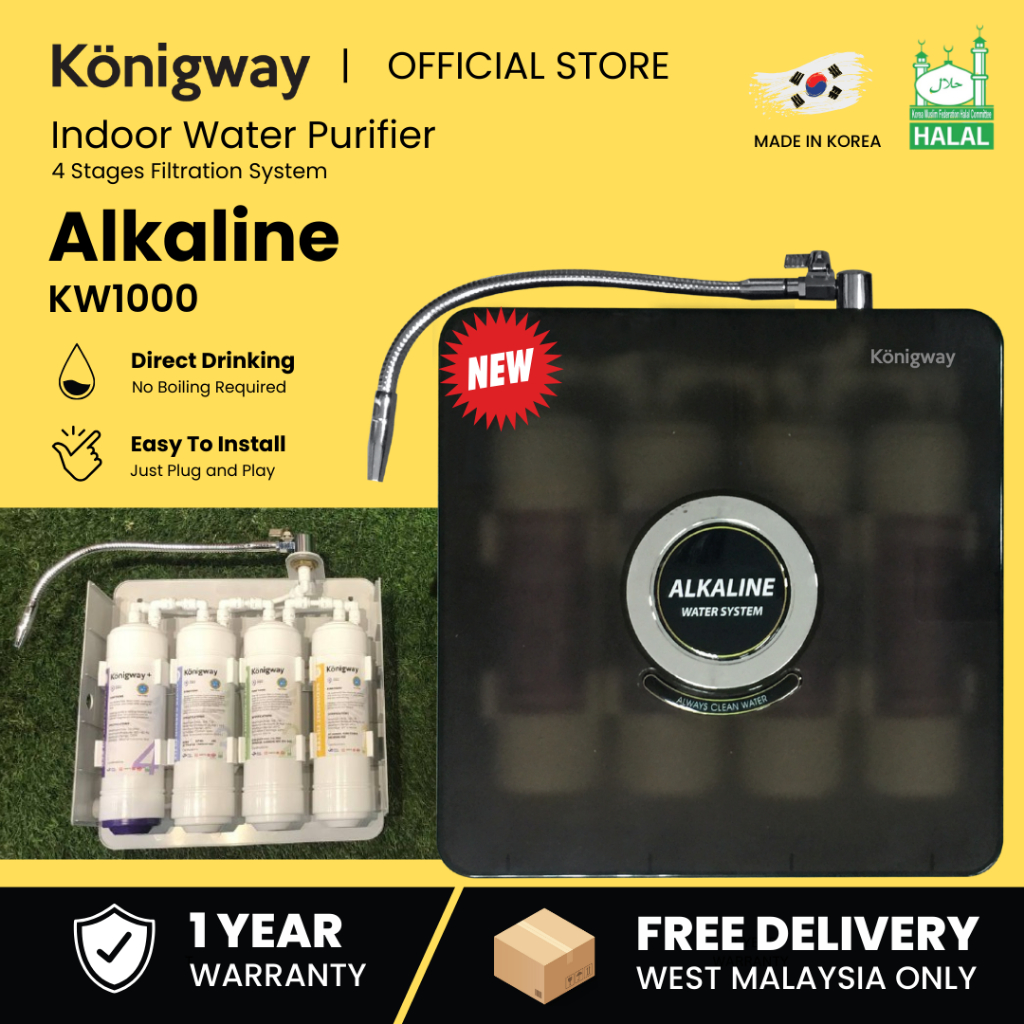Konigway KW1000 Korea Alkaline Drinking Water Filter Purifier - Halal 4 ...