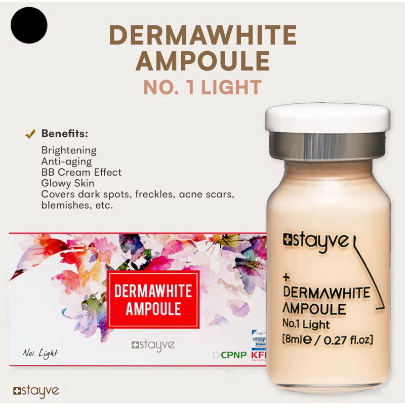 🇰🇷Original Stayve BB Glow EGF Dermawhite Ampoule Serum NO. 1 (Light) - 1 pcs | Shopee Malaysia