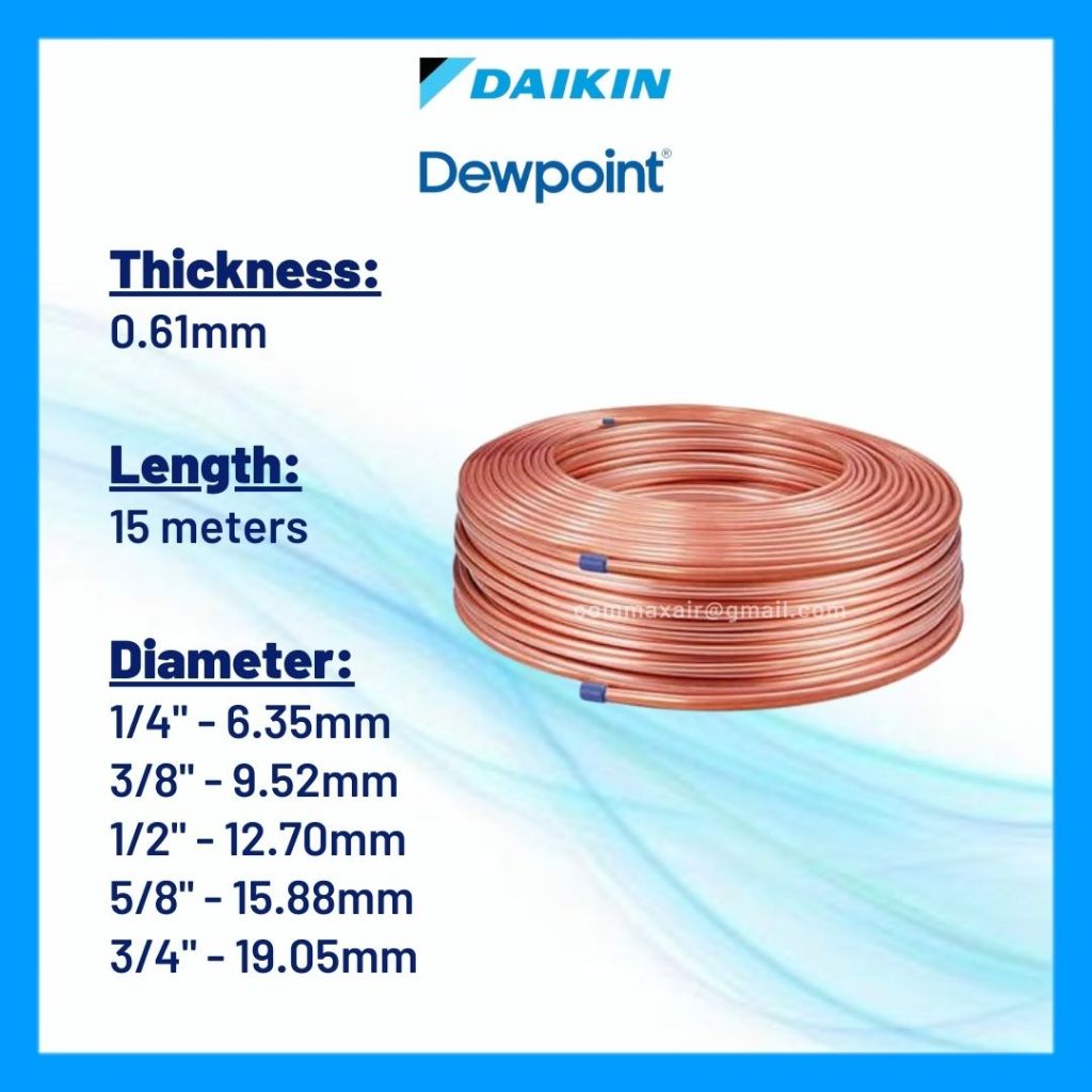 DAIKIN DEWPOINT Copper Pancake Coil [Thickness 0.61mm] for Air ...