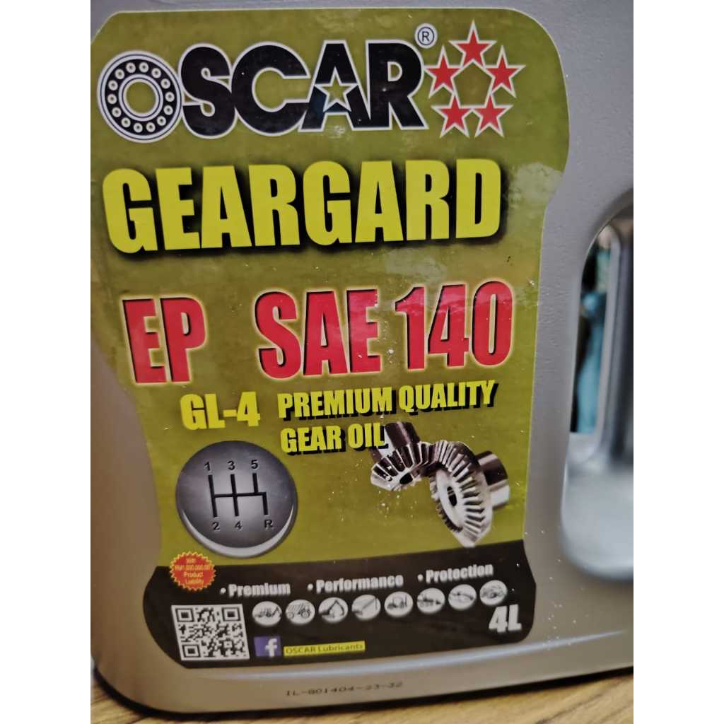 OSCAR GEAR OIL EP SAE 140 (4 LITRE) | Shopee Malaysia