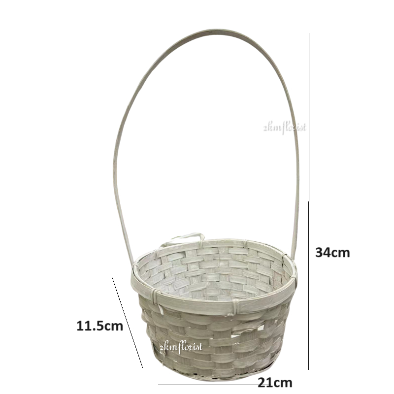 BASKET FRUIT with handle Hamper Rattan Basket Bakul Rotan Buluh ...