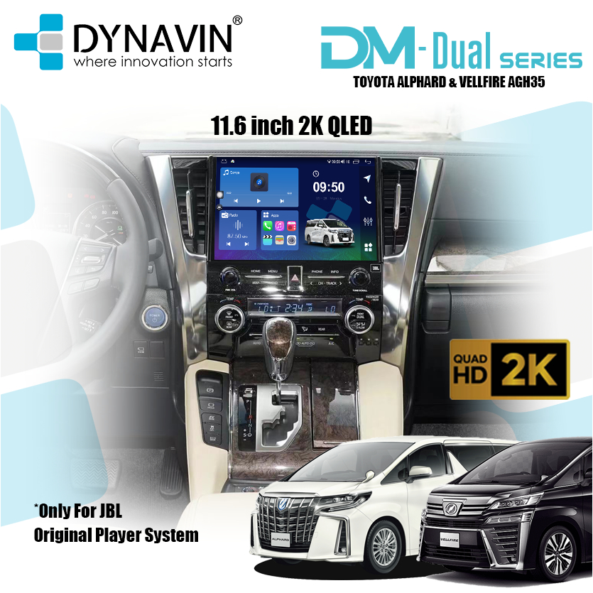 Dynavin DM-DUAL Series 2K Qled 11.6 Inch Toyota Alphard Vellfire AGH35 ...