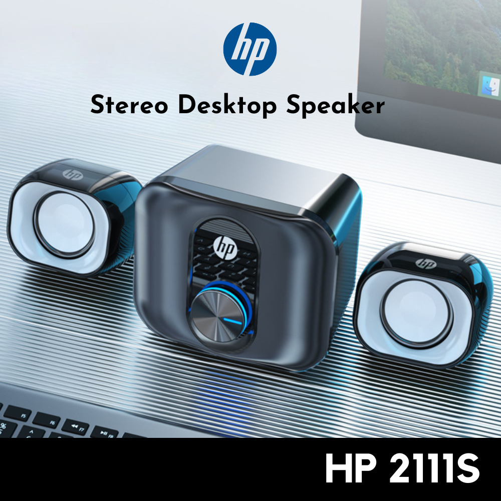 HP DHS-2111S / DHS-2111 USB Desktop Speaker 3.5mm Connection Stereo ...
