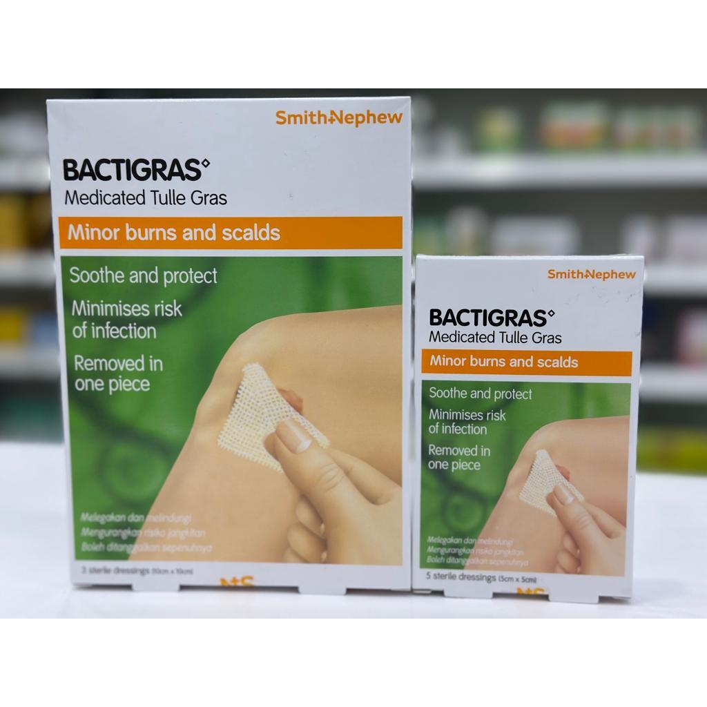Smith&Nephew Bactigras Medicated Tulle Gras (5cmX5cm / 10cmX10cm ...