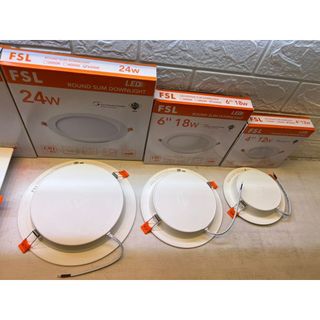 FSL LED DOWNLIGHT ROUND 4" 12W, 6" 18W, 8" 24W ROUND SIRIM APPROVAL ...
