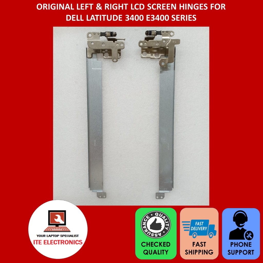 ORIGINAL DELL LATITUDE 3400 E3400 SERIES LEFT & RIGHT LCD SCREEN HINGES ...