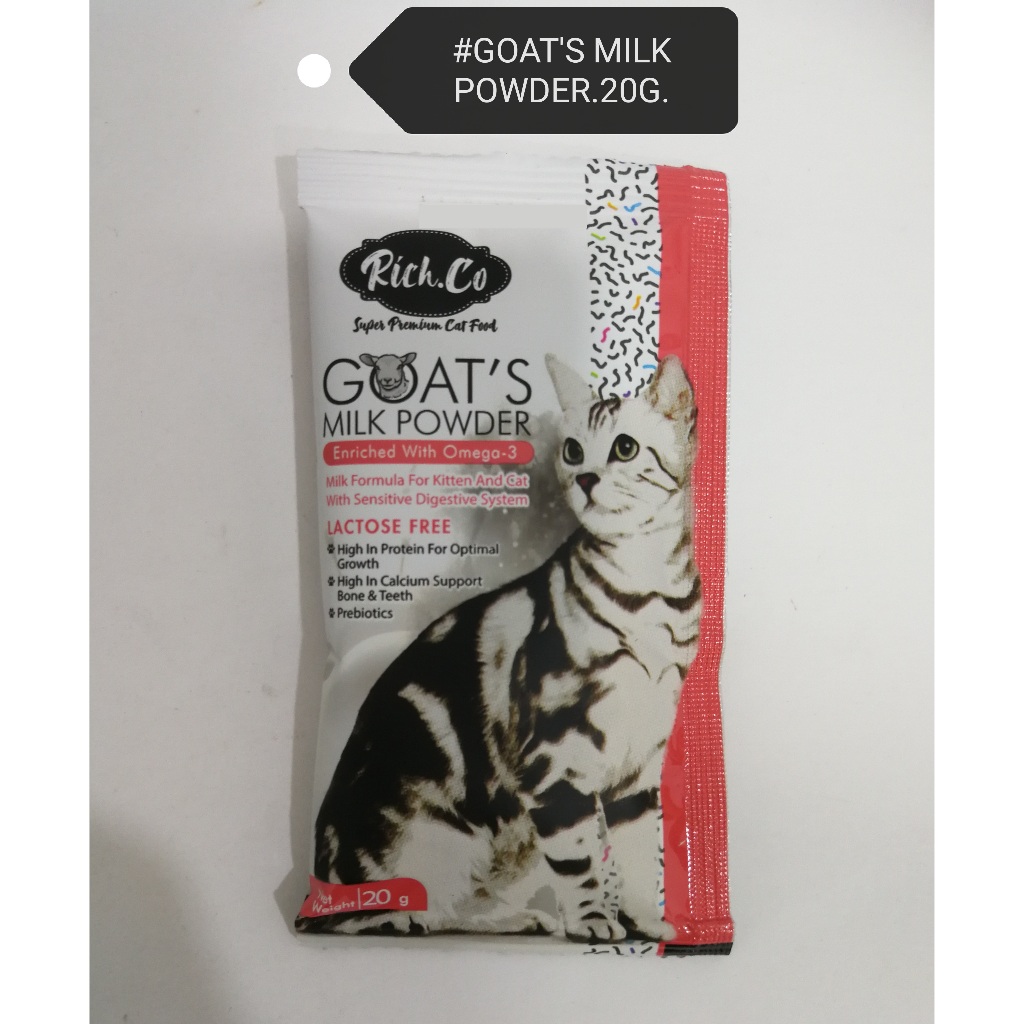 Rich.Co Goat Milk 20gram Sachet Cat Kucing Kitten Susu Kambing | Shopee ...