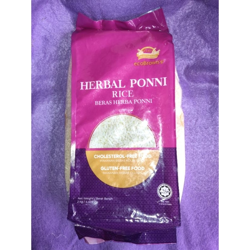 EcoBrown's Herbal Ponni Rice / Beras Herba Ponni 2kg | Shopee Malaysia