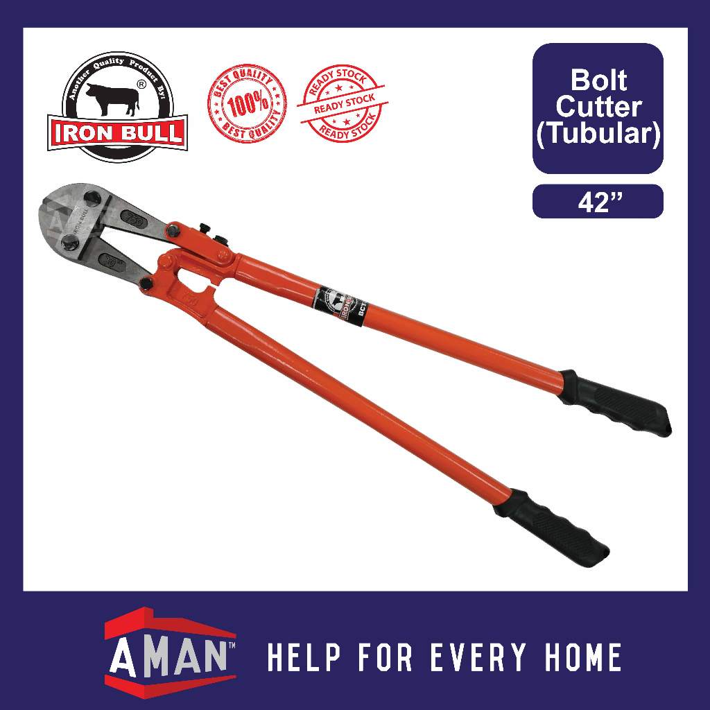 IRON BULL 42" Bolt Cutter Tubular Bolt Clipper Bolt Rubber Handle ...