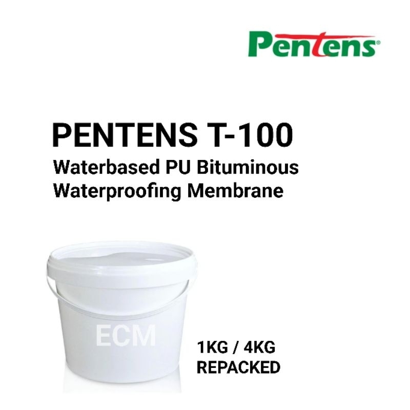 PENTENS T-100 (4KG / 1KG REPACKED) Water-based PU Bituminous ...
