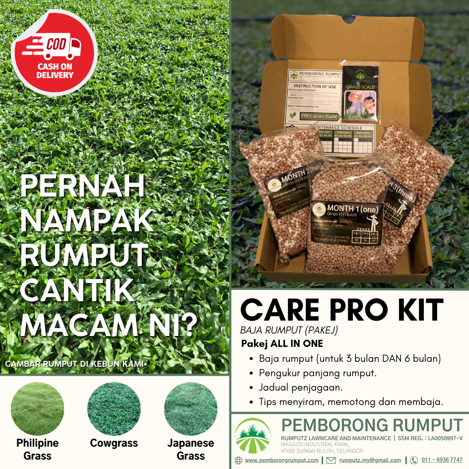 BAJA RUMPUT - Pakej Penjagaan Rumput | 3 Bulan - 6 Bulan | Shopee Malaysia