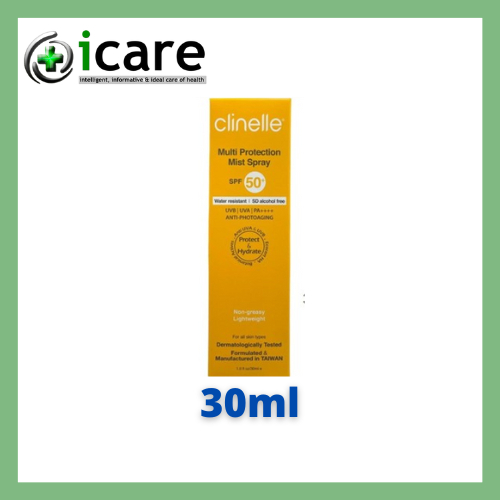 CLINELLE MULTI PROTECTION MIST SPRAY SPF50 PA++ 30ML ( EXP DATE : 08/ ...