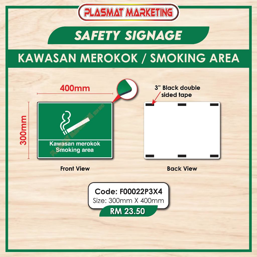 Safety Sign. Kawasan Merokok/Smoking Area | Shopee Malaysia