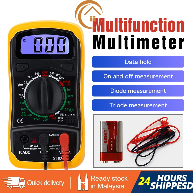 🔧NEW Digital Multimeter LCD Volt Meter Ammeter Voltmeter Amps Ohms AC ...