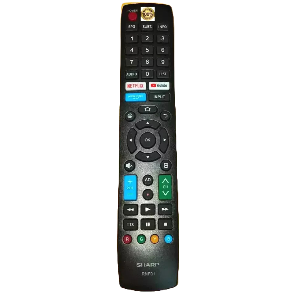 Sharp Smart Tv Remote Control RNF01 For Model 4T-C55CJ2X 4TC55CJ2X ...