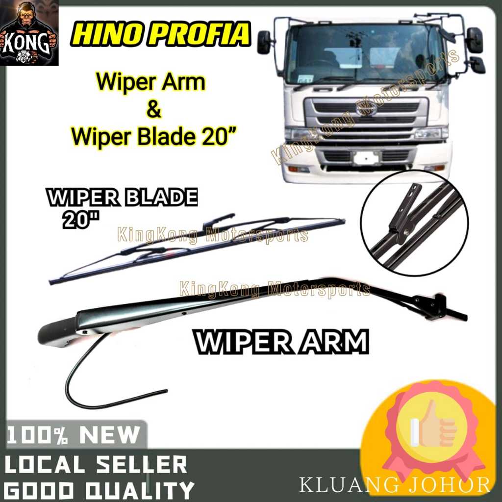 HIGH QUALITY HINO PROFIA WIPER ARM WITH NOZZLE WIPER BLADE 20" LORRY ...