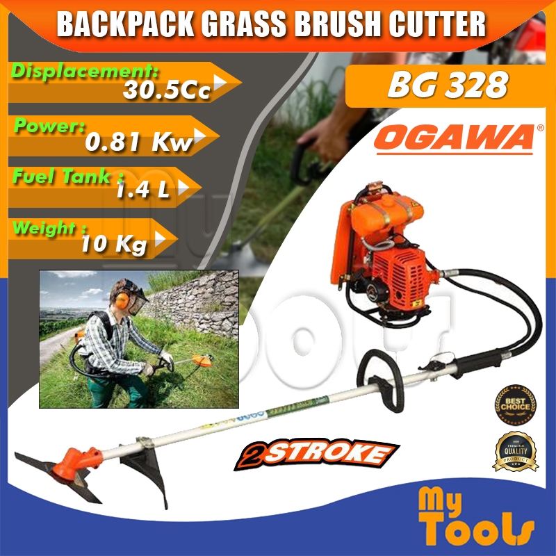OGAWA BG328 BG-328 Knapsack Backpack Grass Brush Cutter Mesin Rumput ...