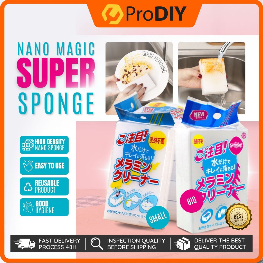 Nano Magic Sponge Multipurpose Sponge Melamine Foam Reusable Dish ...