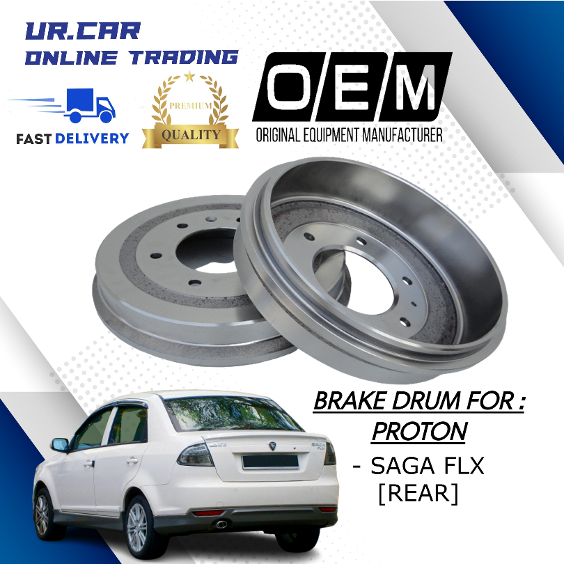 PROTON SAGA FLX BRAKE DRUM REAR (BELAKANG) HIGH QUALITY PRODUCT (PRICE ...