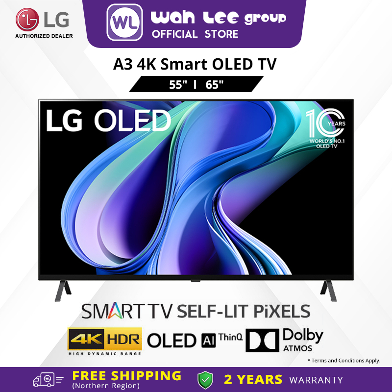 LG 65"/55" 4K UHD Smart TV OLED A3 OLED65A3PSA / OLED55A3PSA Dolby Vision & HDR10 (2023) WLS ...