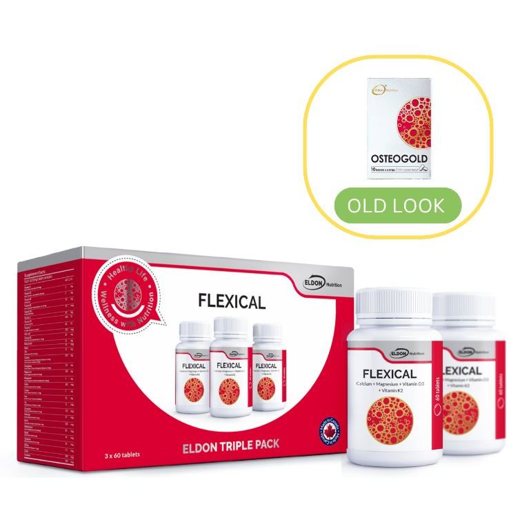 Eldon Nutrition Flexical (Osteogold) 60's/ 3X 60's With Free Gift ...