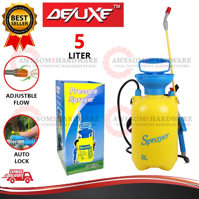 (ORIGINAL) DELUXE BRAND 5L GARDEN PRESSURE SPRAYER PRESSURE PUMP ...