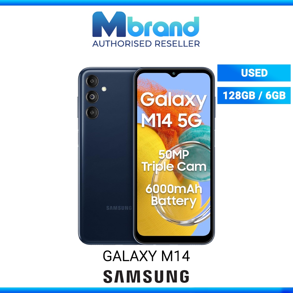 Samsung Galaxy M14 5G 128GB + 6GB RAM 50MP 6.6 inches Android Handphone ...