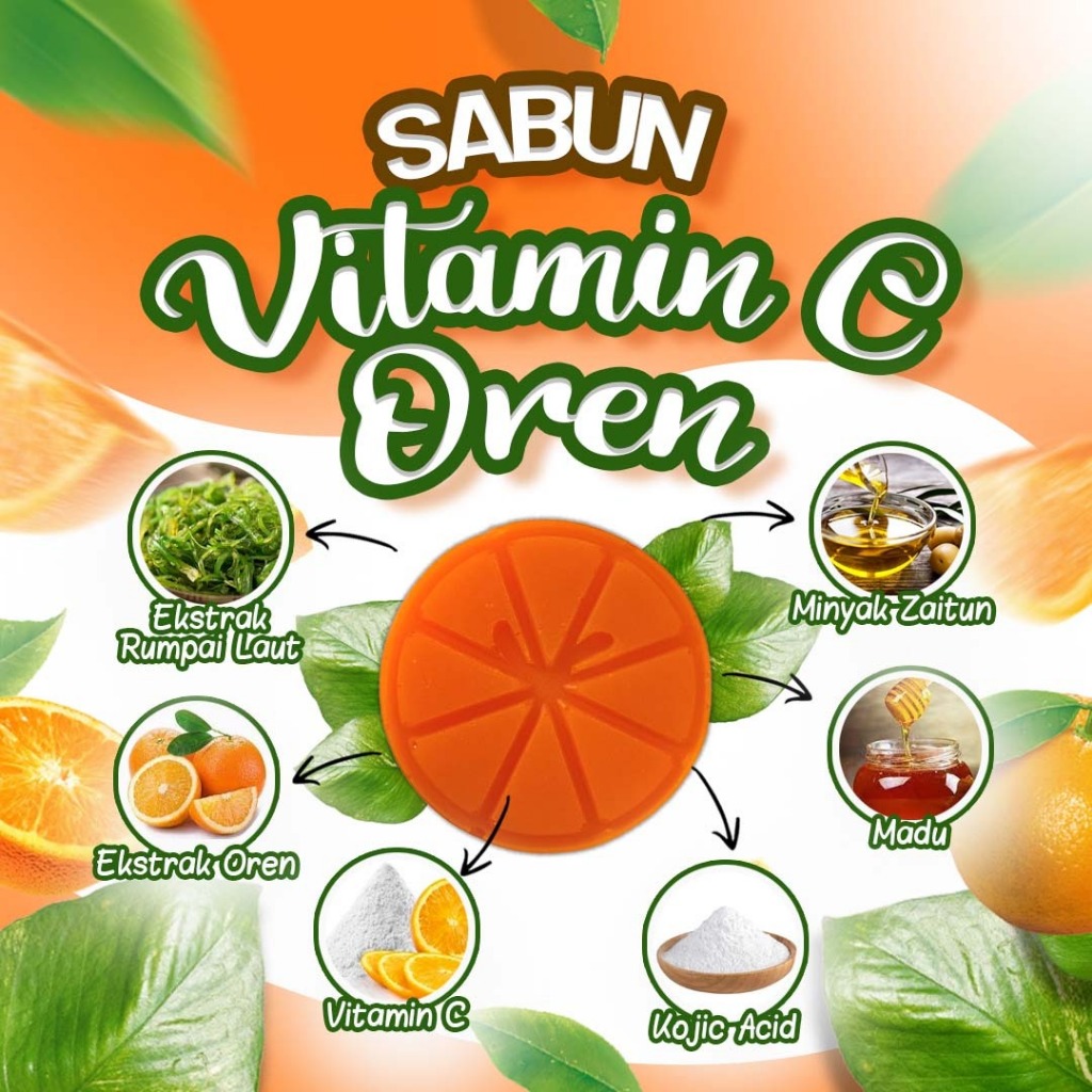LUVQIS SABUN VITAMIN C OREN 25g |Sabun untuk Anti-Penuaan | Sabun ...